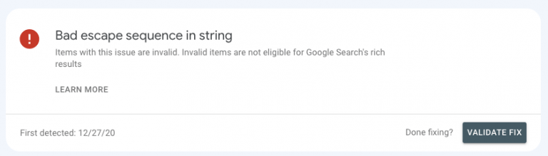 Fixing Structured Data Errors in Google Search Console