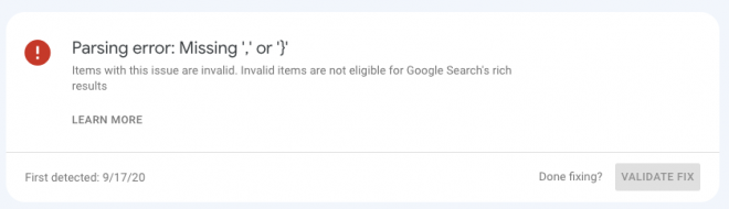 Fixing Structured Data Errors in Google Search Console